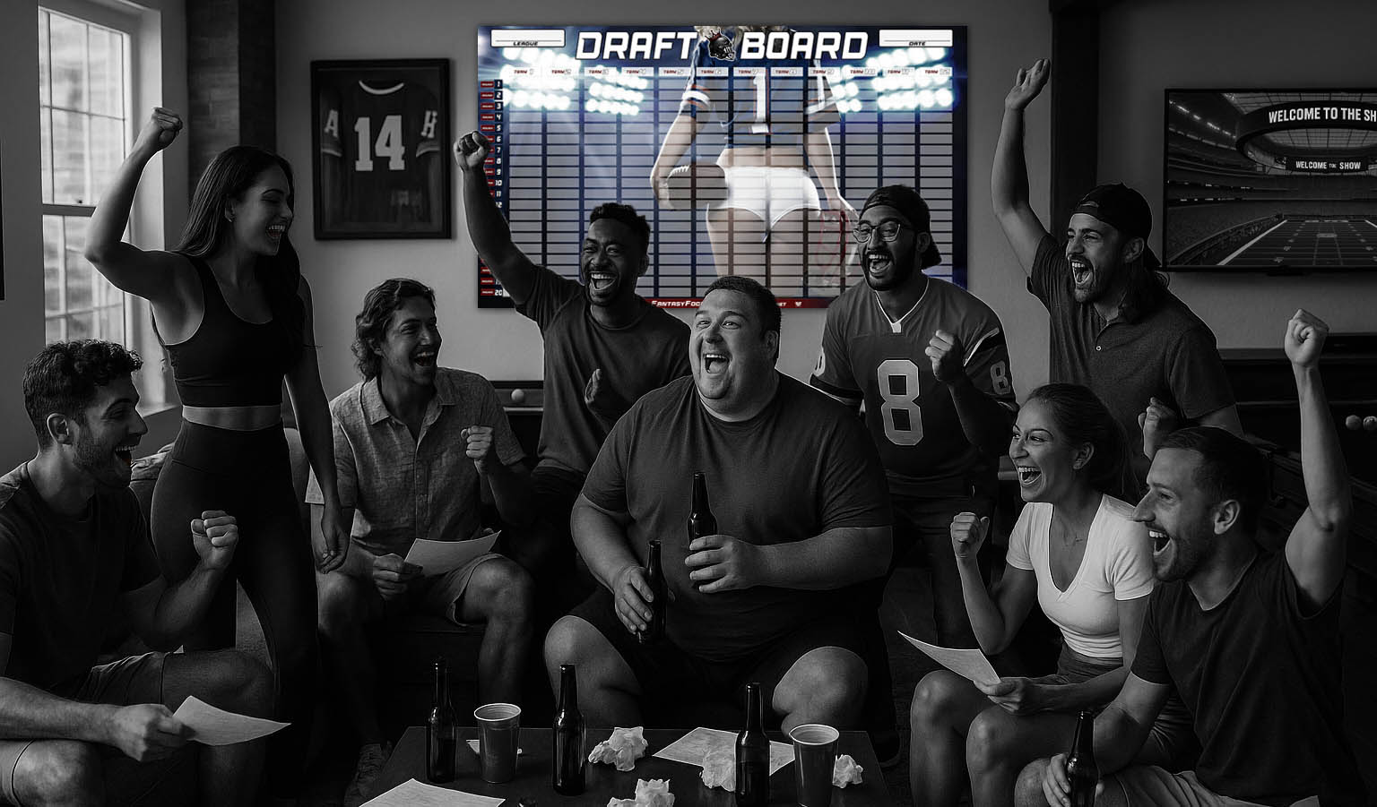 2025 Fantasy Football Draft Board + Labels | Offline Fantasy Draft Kit ...