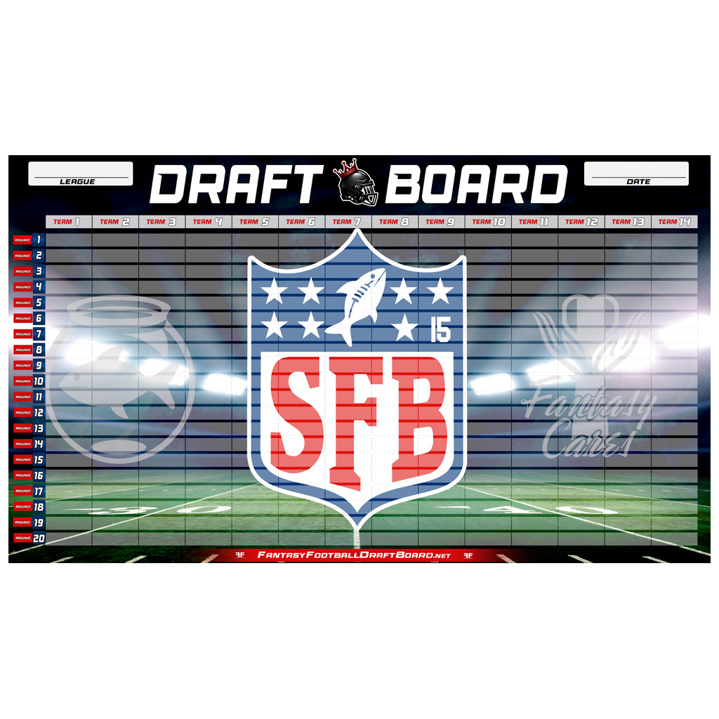 Scott Fish Bowl SFB15 2025 Fantasy Football Draft Board Kit – 360 ...