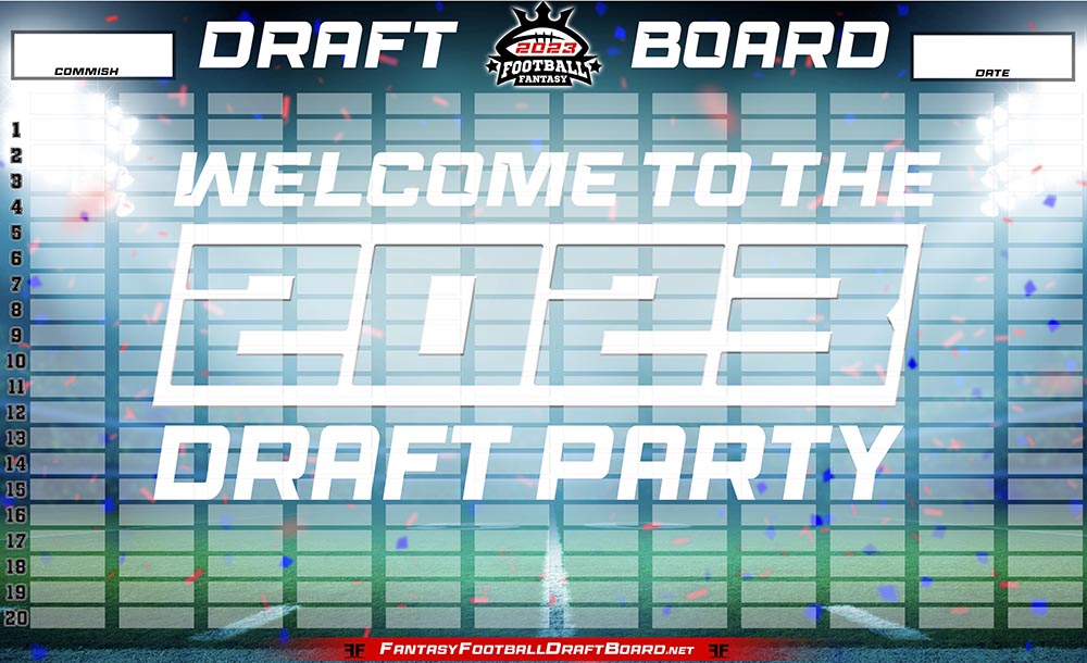 2024-2025 Welcome to The Draft Party Theme | Fantasy Draft Board – 360 ...