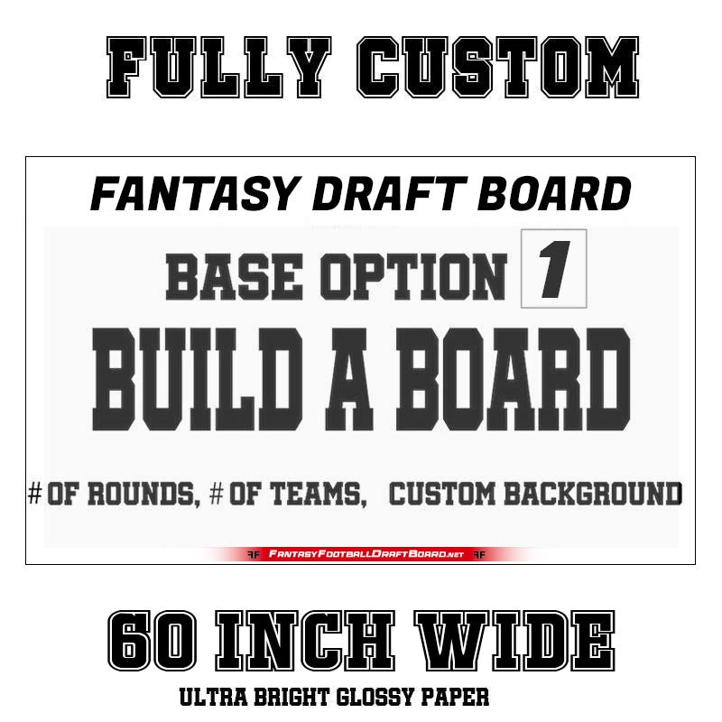 100% Custom Fantasy Football Draft Board | Build-A-Board
